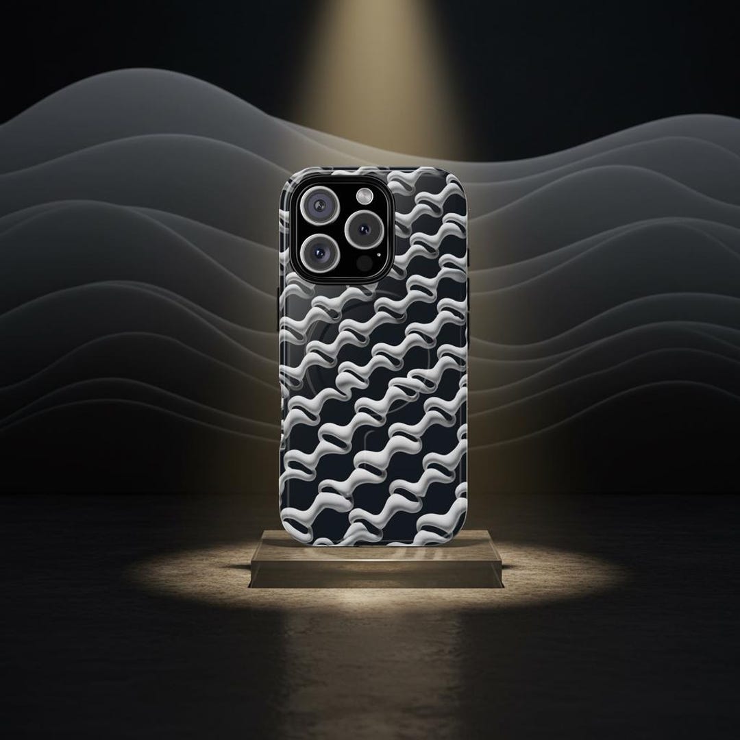 3D Wave iPhone Case, Surreal Art Phone Cover - Etsy
