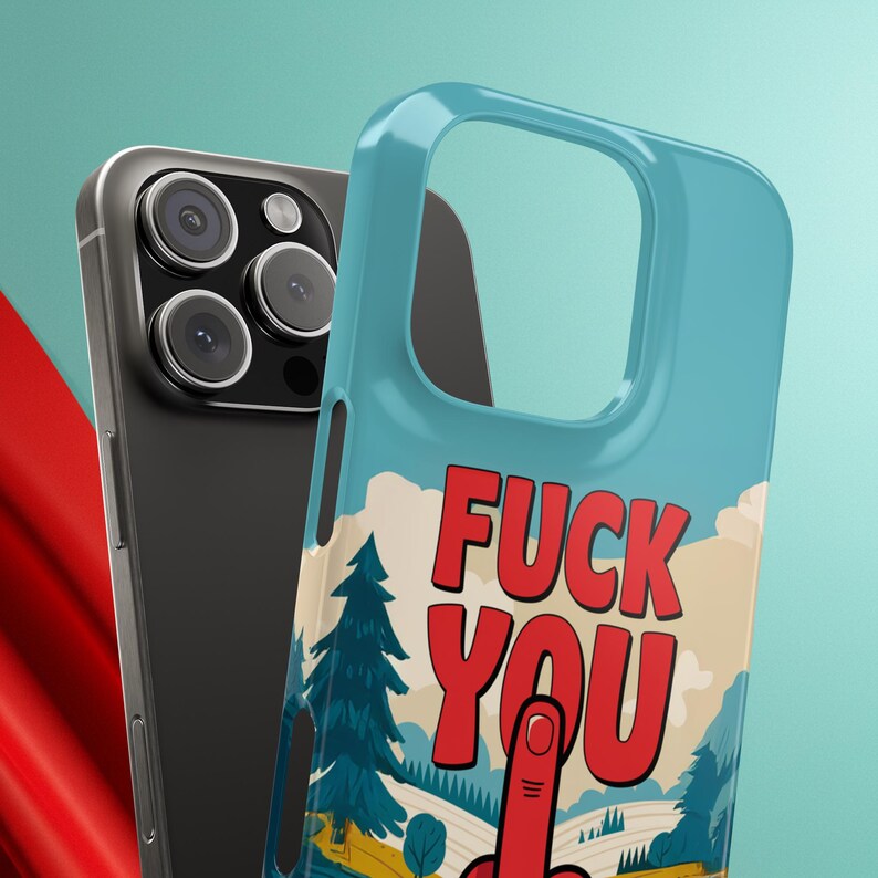 Cartoon Middle Finger Phone Case, Bold Attitude Graphic Cover - Etsy