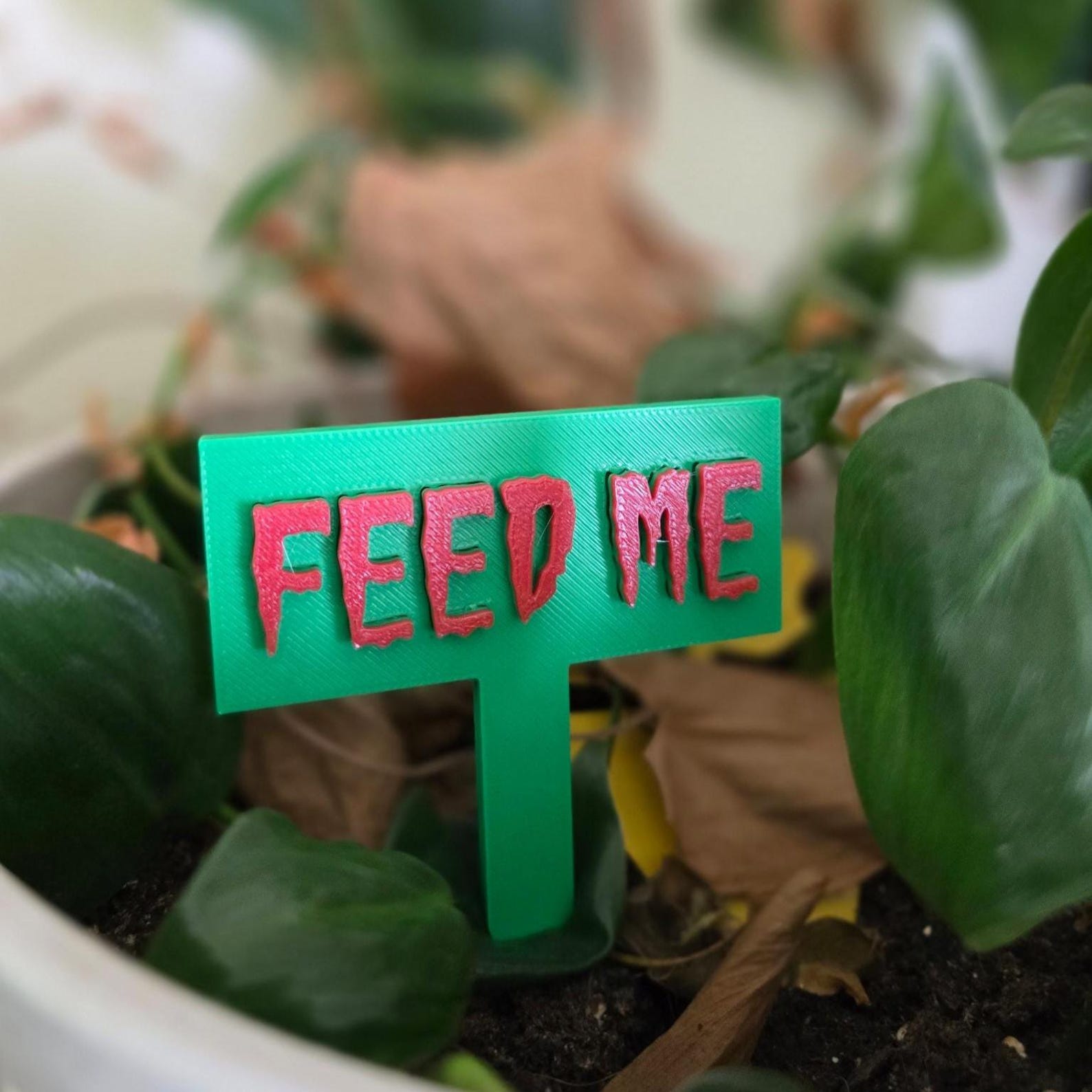 Feed Me Plant Sign - Little Shop of Horrors - Audrey II - 3D Printed ...