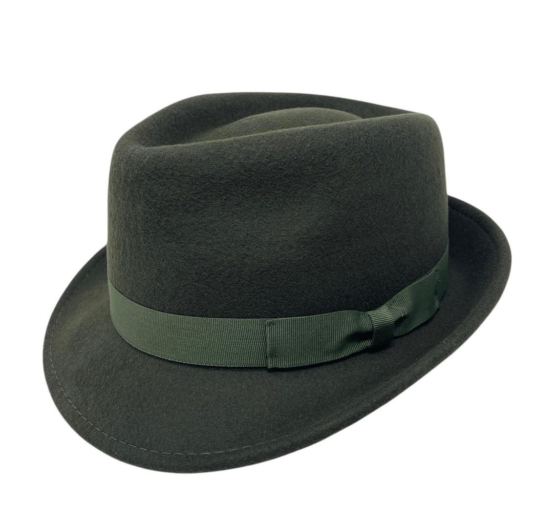 100% Wool Trilby Hat Waterproof & Crushable Handmade Unisex Trilby ...