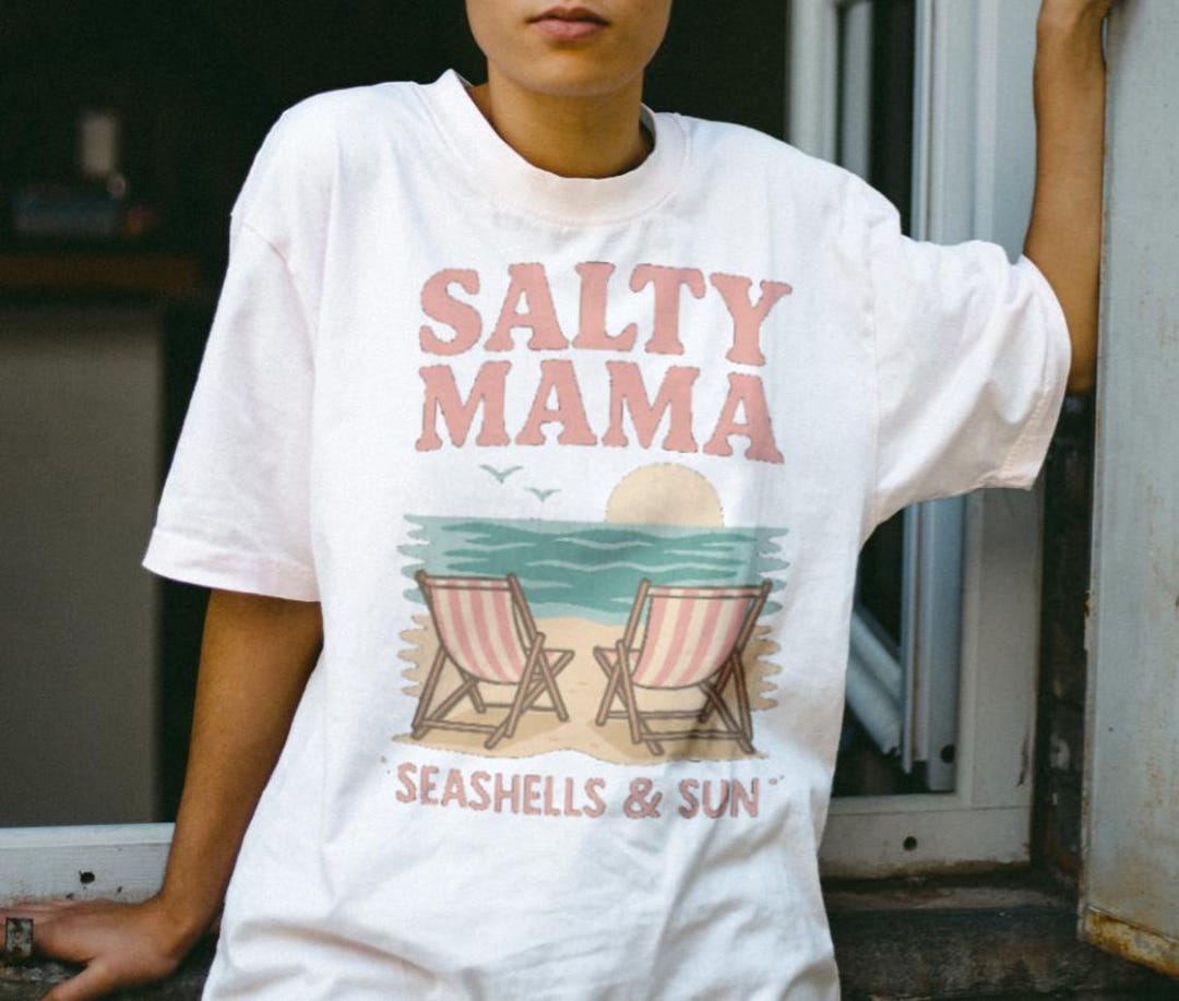 Salty Mama PNG: Retro Beach T-shirt Design (digital Download) - Etsy