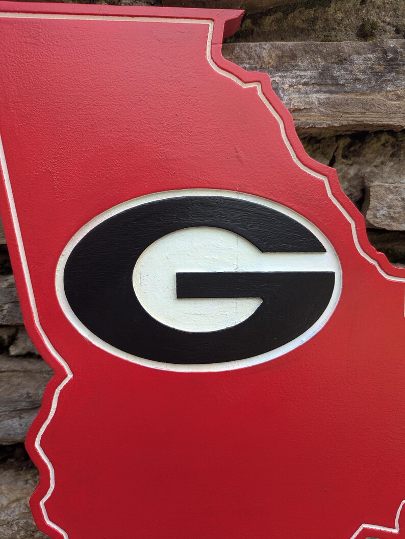 Handcrafted Georgia Bulldogs Wood Sign, Rustic Home Decor - Etsy