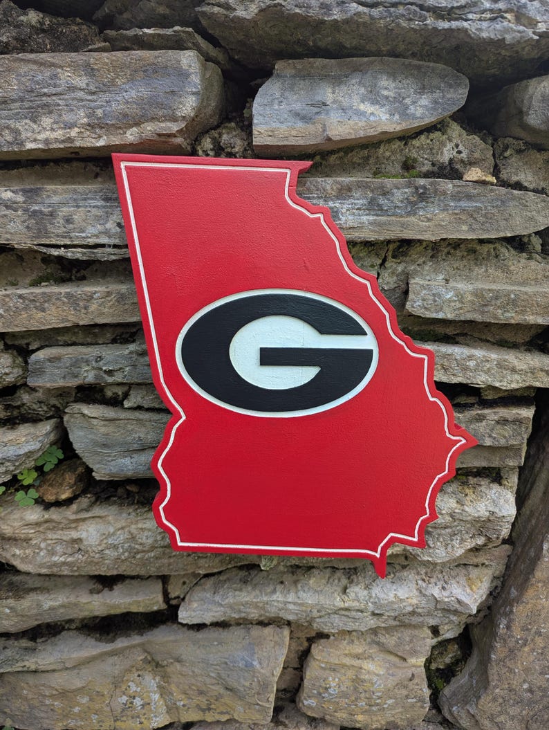 Handcrafted Georgia Bulldogs Wood Sign, Rustic Home Decor - Etsy