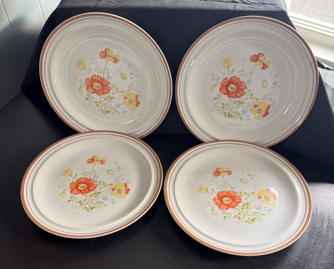 Vintage Set of 4 Caroline Colonial Stoneware Dinner Plate - Etsy