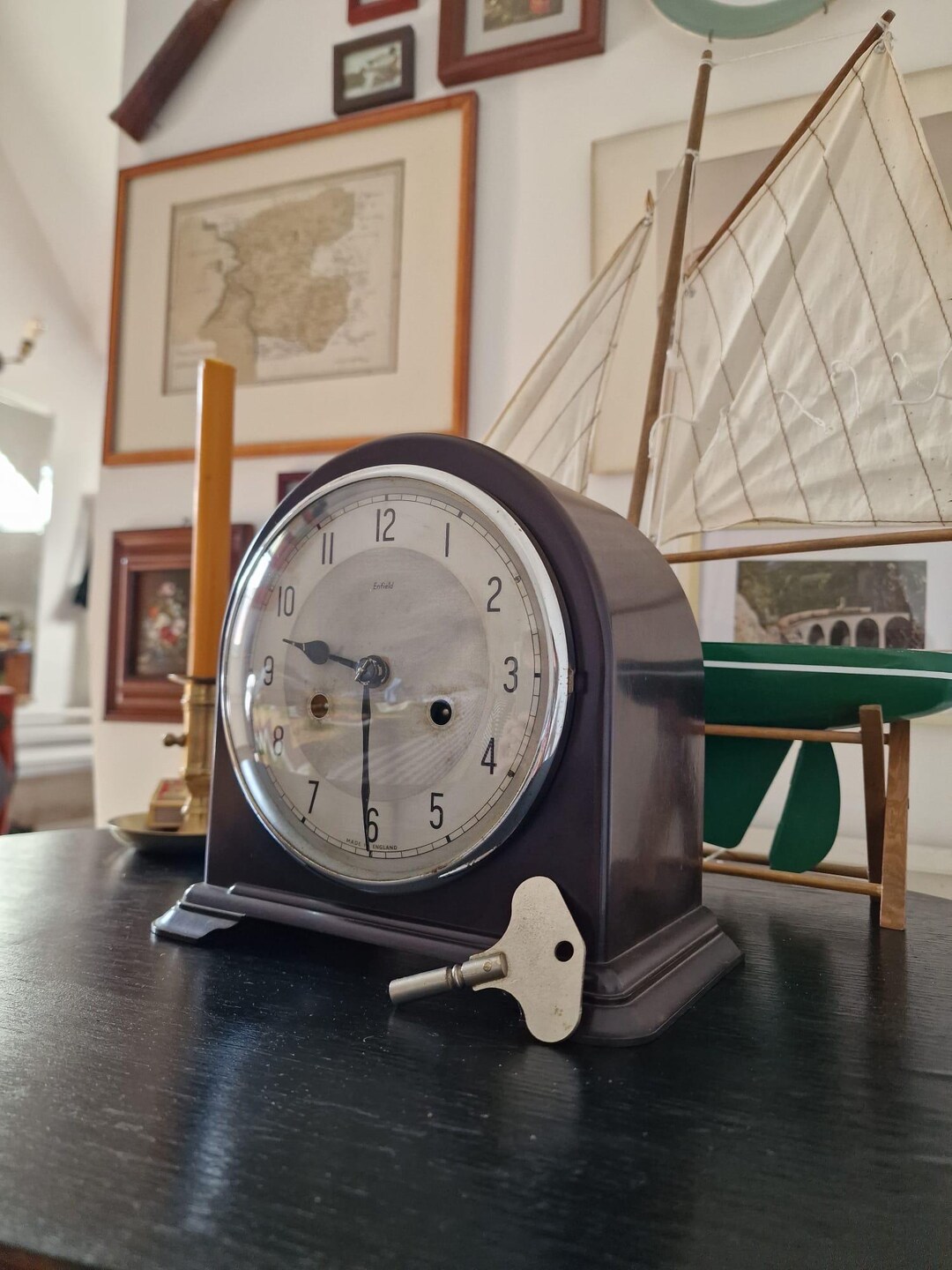 Vintage Smiths Enfield Bakelite Mantel Clock - 1930s Art Deco - Fully ...