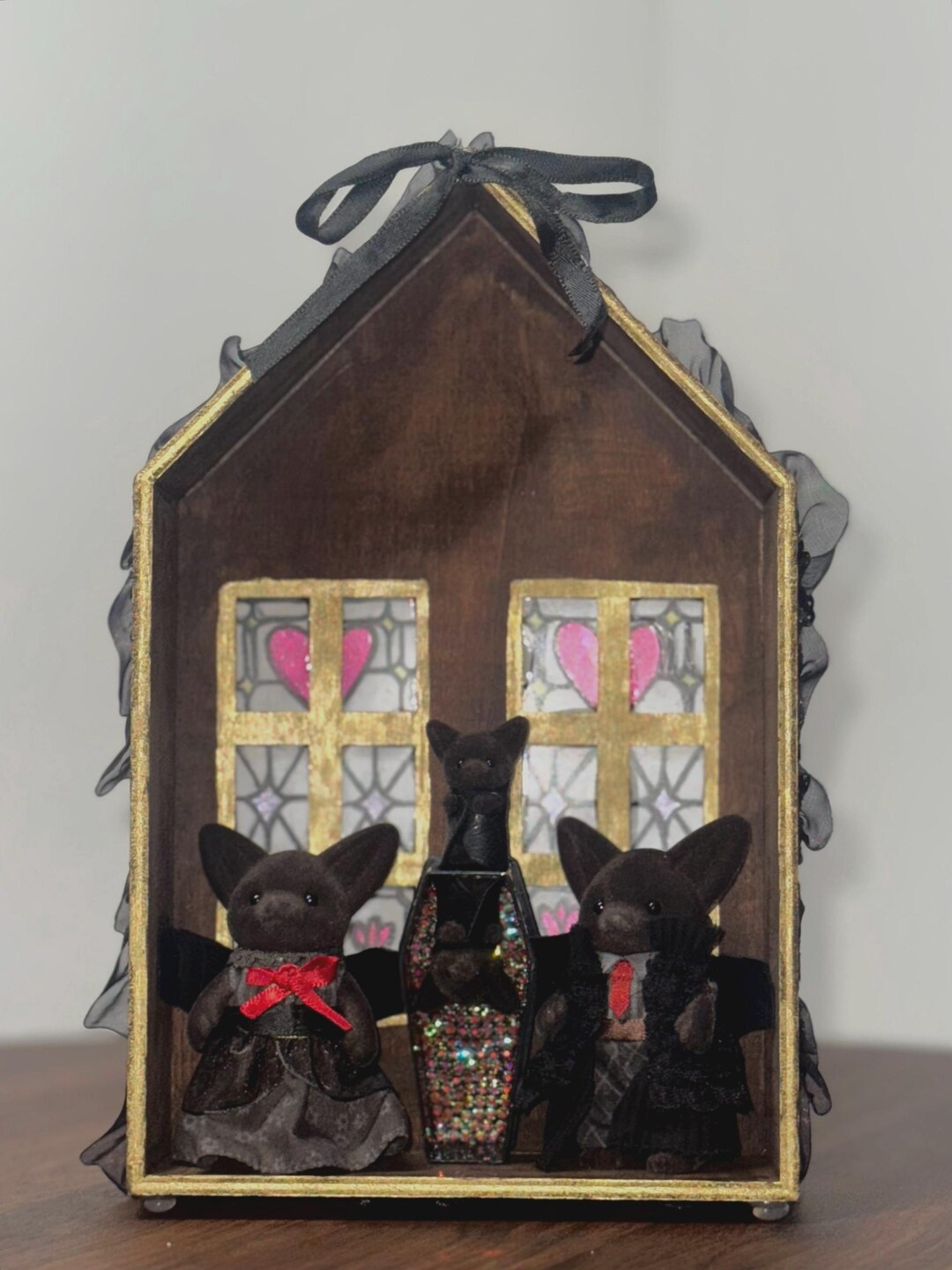 Bat Calico Critters Family | Vampire Castle Display Box | Custom Fennec ...