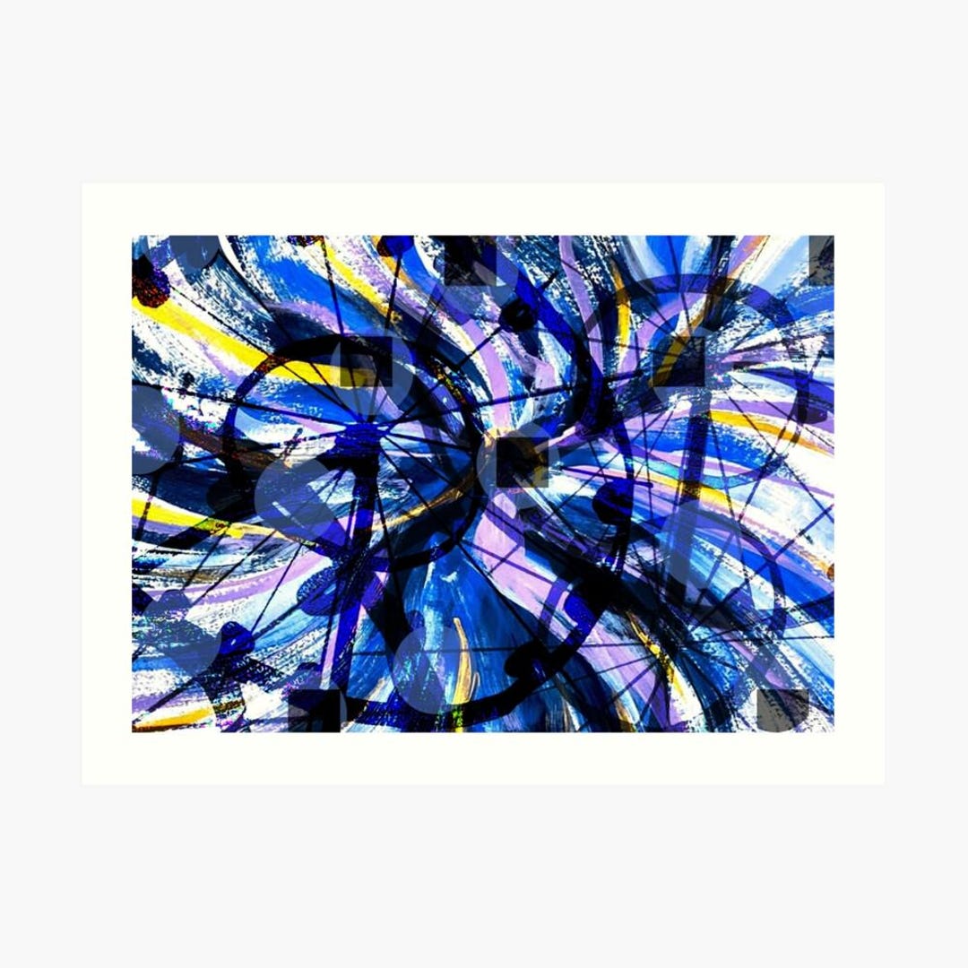 Firework Big Wheel Rectangular Art Print - Etsy