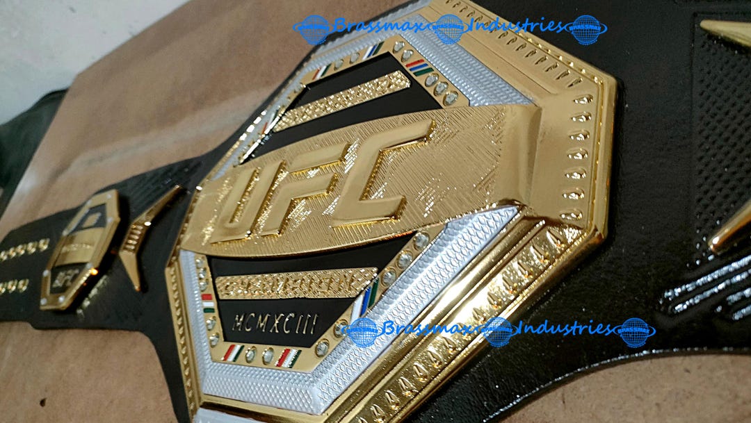 UFC Legacy Heavyweight Championship Belt - 8mm 3D Zinc Plates, Leather ...