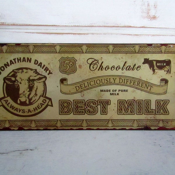 Vintage Dairy Sign - Etsy