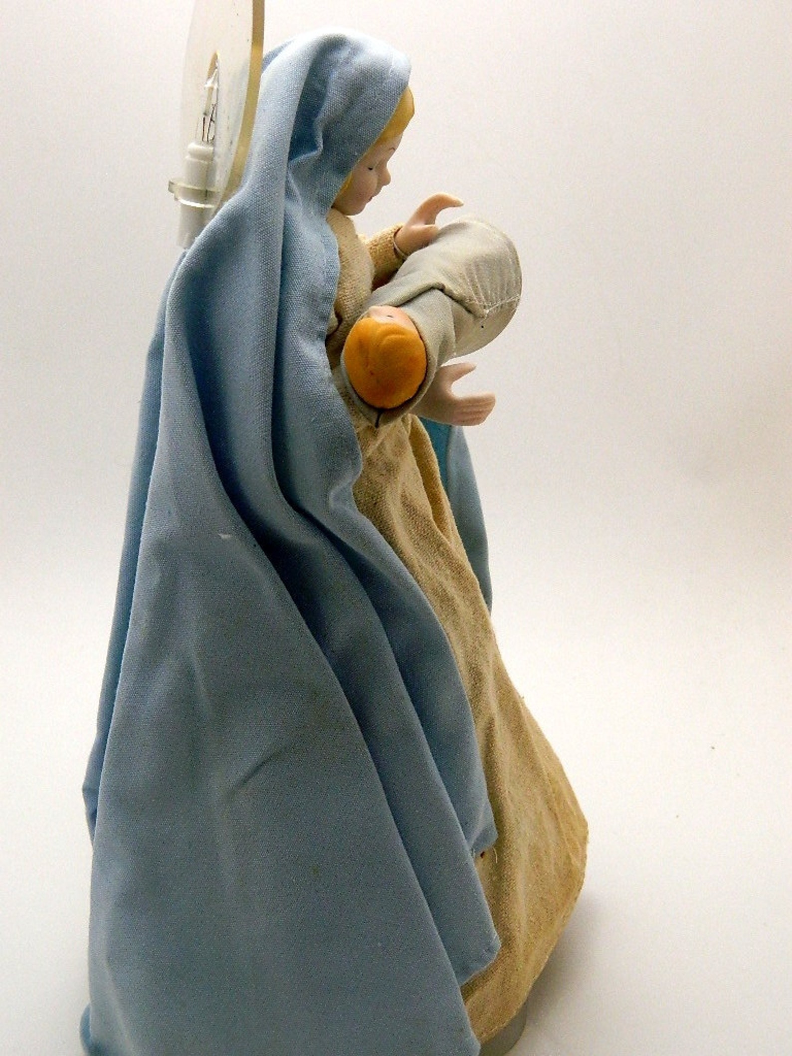 Vintage 10 Light Mary and Baby Jesus Tree Topper House Of | Etsy