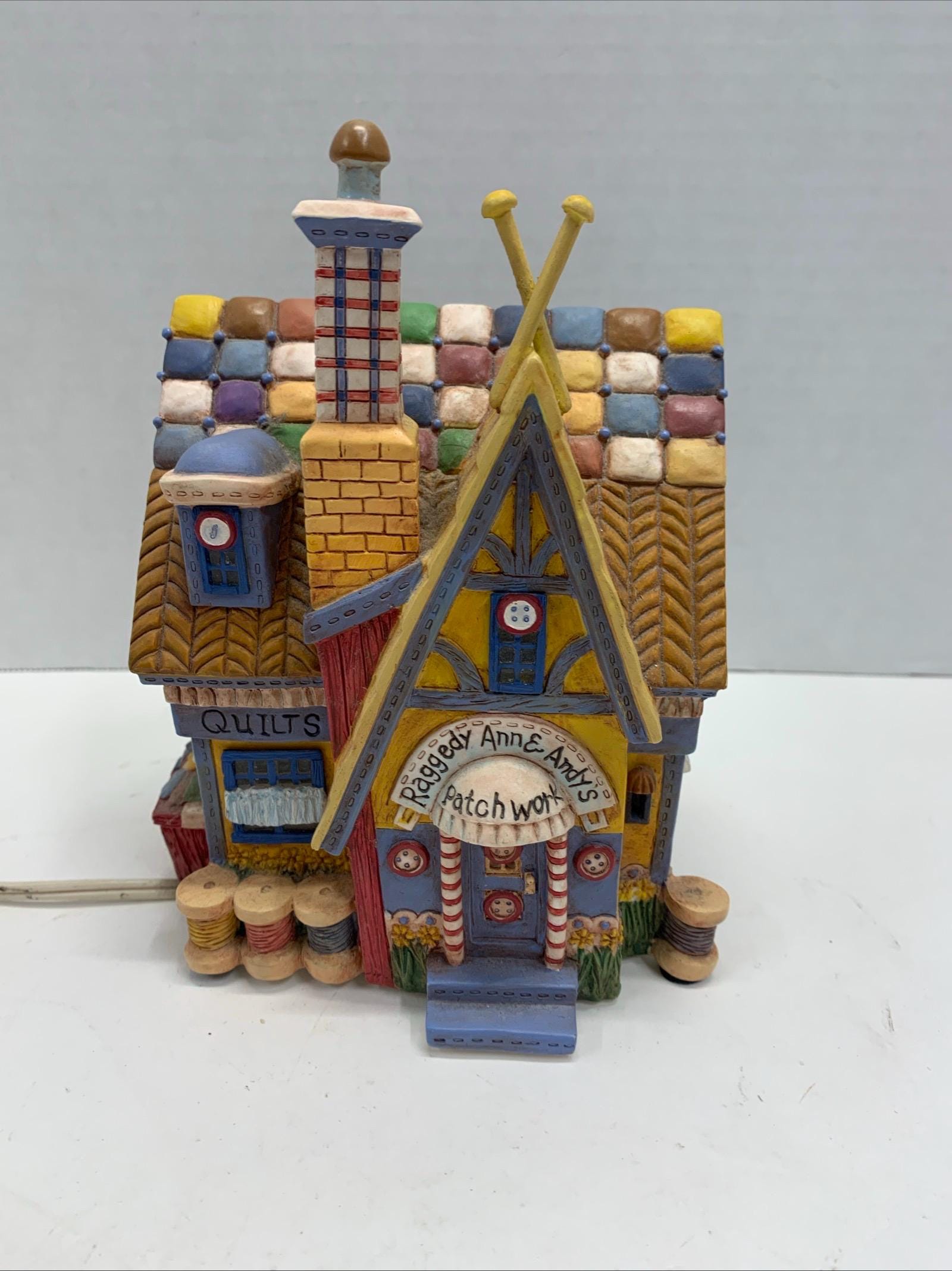 Storybook Collection Raggedy Ann & Andy Patchwork Light up House 2001 ...