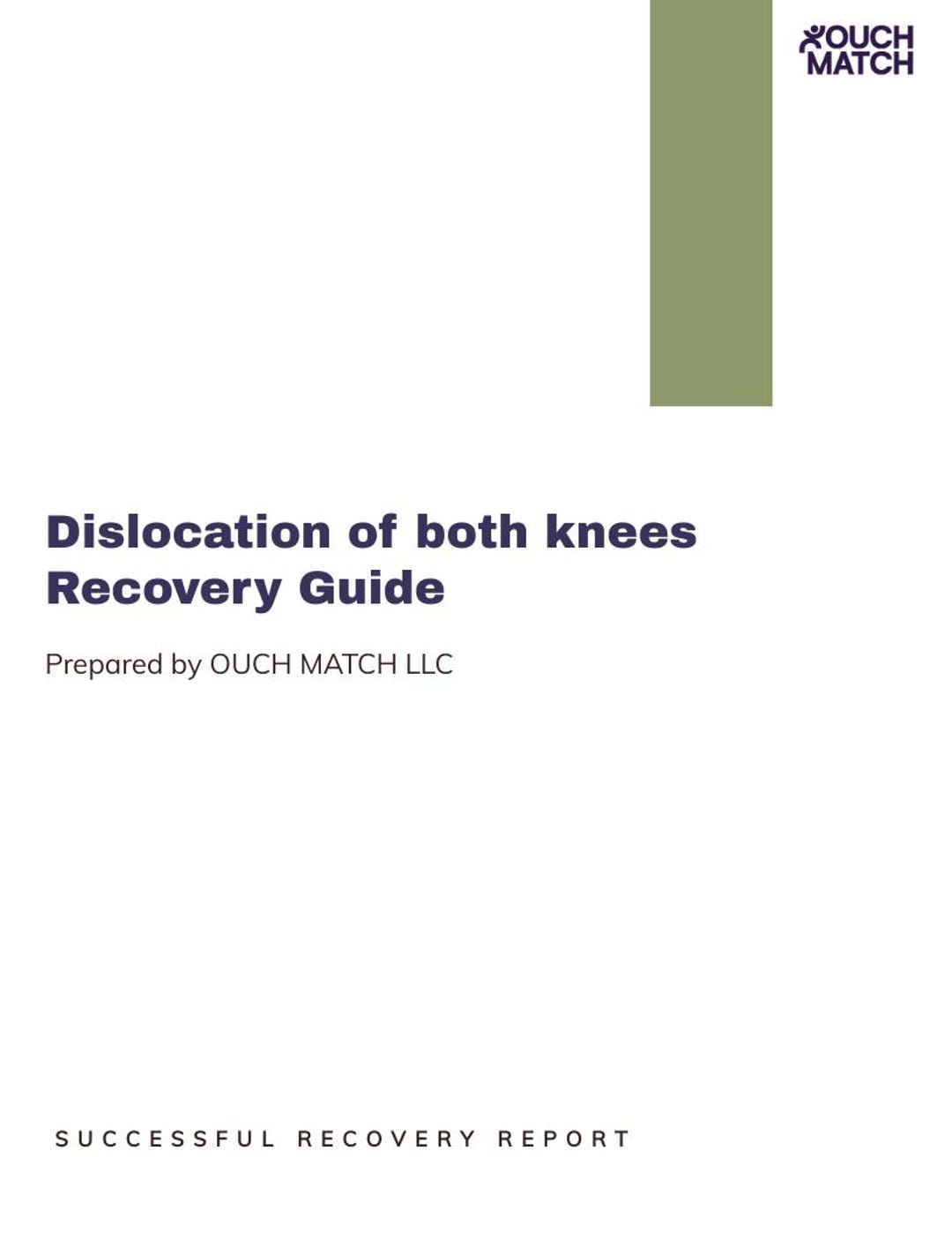 Dislocation of Both Knees - Recovery Guide - Etsy