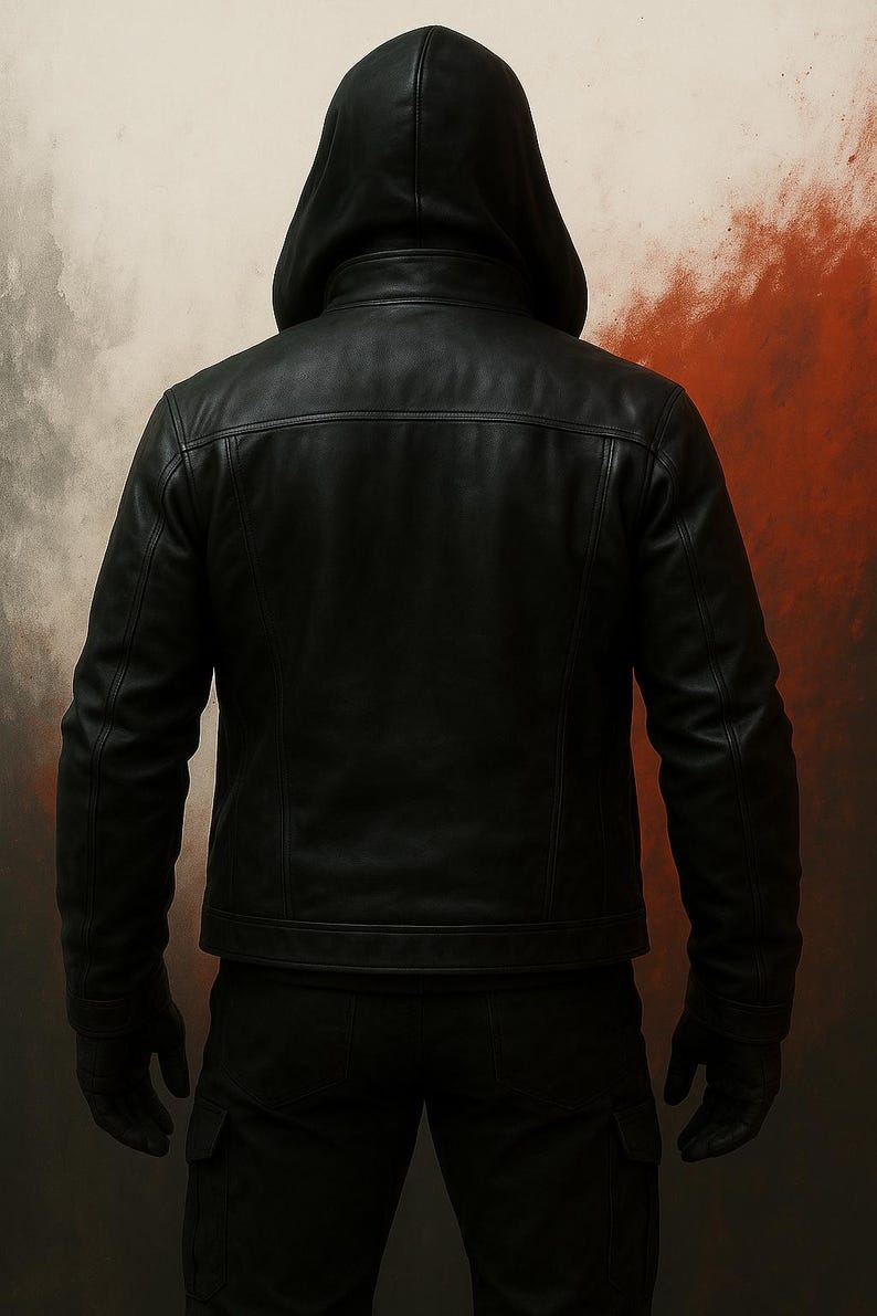 Ghostrunner Cyberpunk Ninja Jacket | Leather Cosplay Biker Coat - Etsy