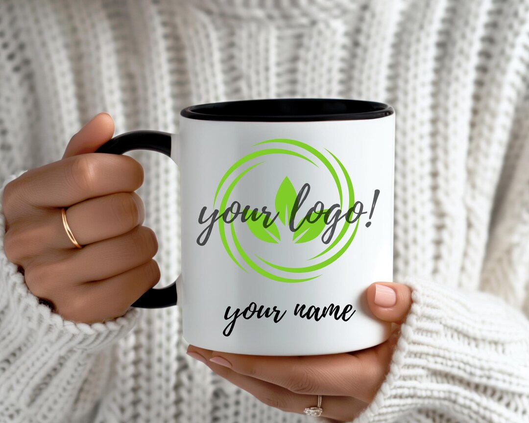 Custom Logo Mug, Business Logo Coffee Cup, Personalized Company Mug ...