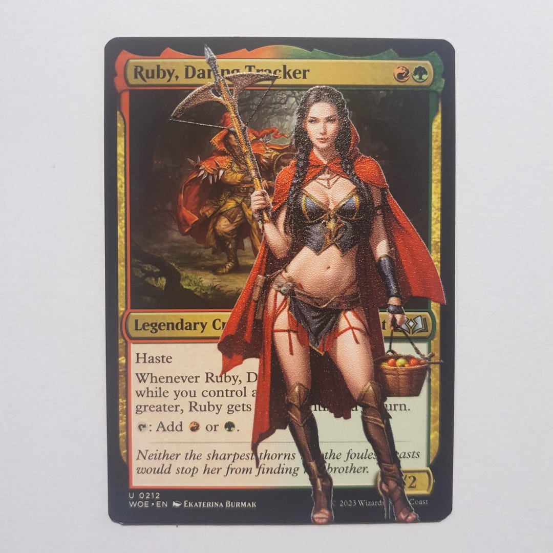 Altered Art MTG Girl - Magic the Gathering - WOE Original EN - Ruby, Daring Tracker - Legendary ...