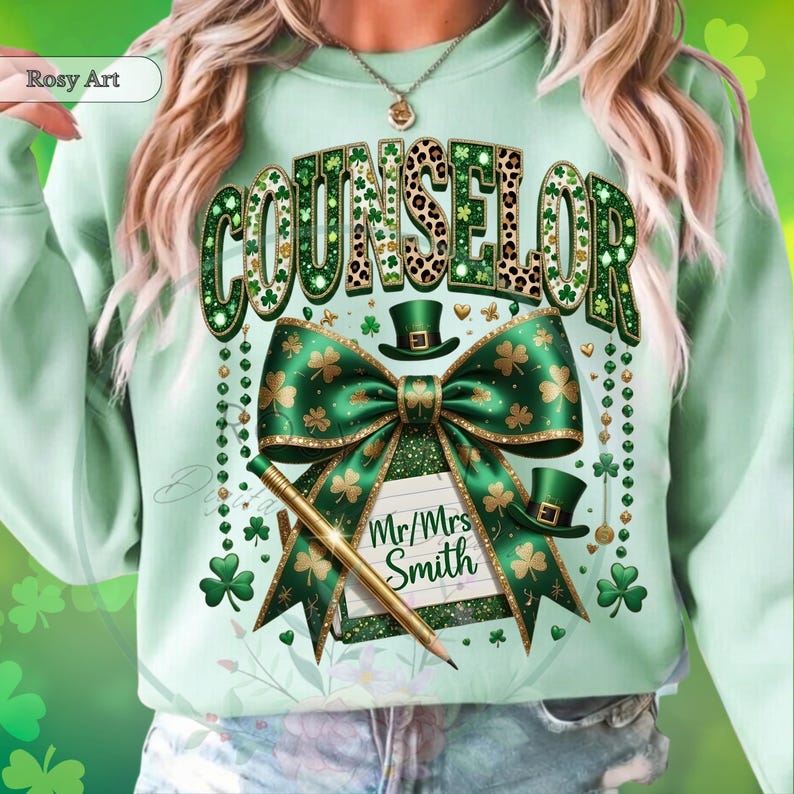 St Patrick Teacher PNG Bundle SPED Para Educator Counselor Lucky ...