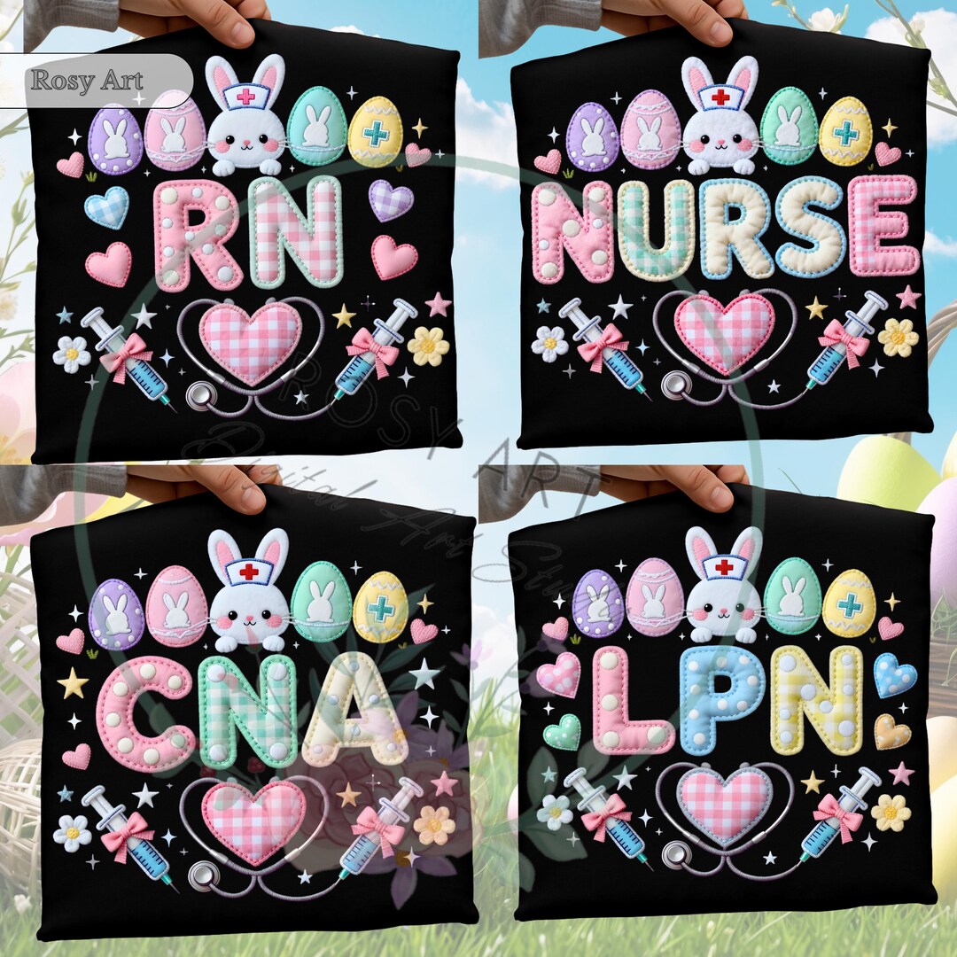 Nurse Easter PNG Bundle, Easter Nurse Bunny Png, Coquette Faux ...
