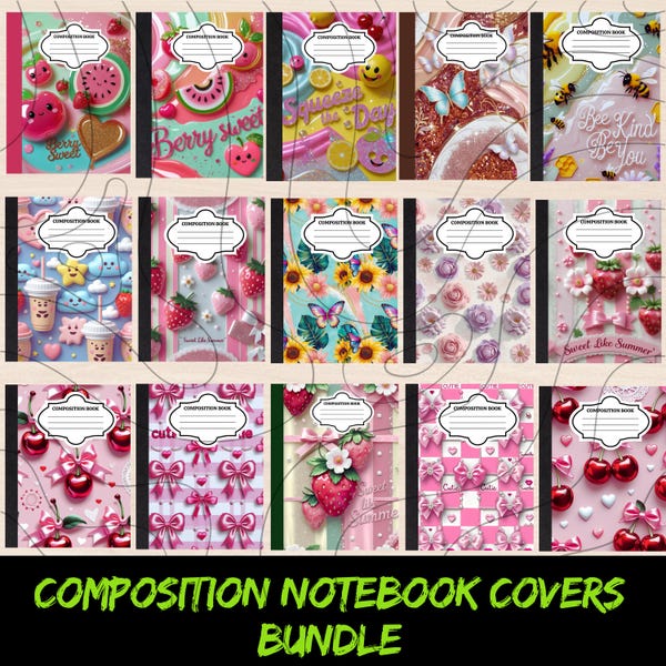 Subject Notebook Designs - Etsy