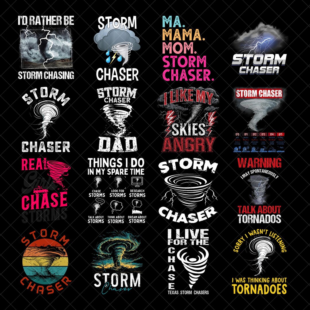 Storm Chaser PNG Bundle, Tornado Chasing Sublimation Designs, Weather ...