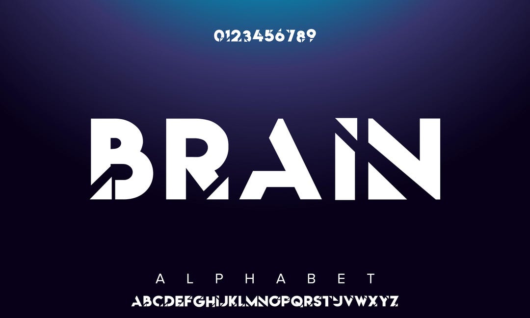 Modern Abstract Digital Tech Font. Logo Creative Font, Type, Technology ...
