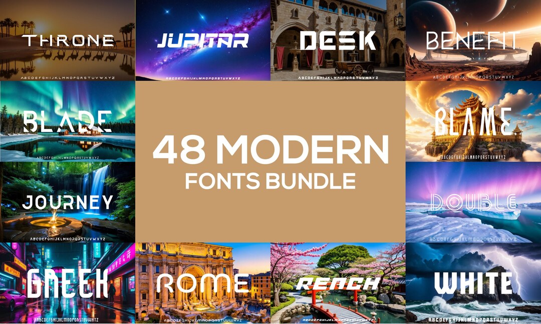 48 Modern Fonts Bundle - Logo Fonts, Modern Fonts, Handwritten Fonts ...