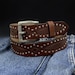 Genuine Leather Snap-on Belt, Engraved Leather Belt, 100% Full Grain ...