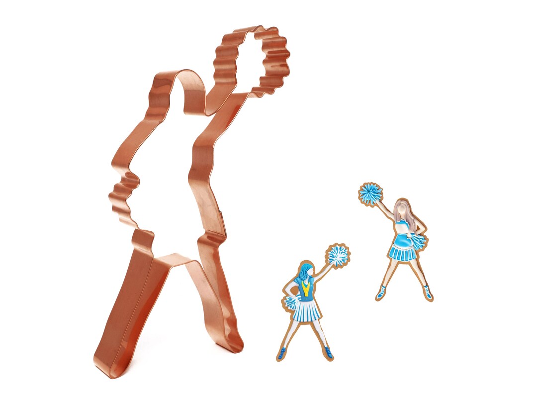 Standing Cheerleader Cookie Cutter, 3.5 X 6.75 Inches, Handcrafted ...