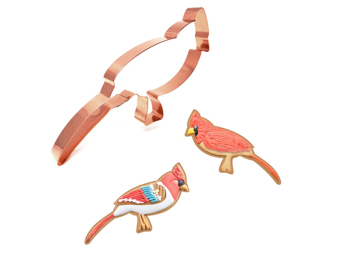 Cardinal Bird Cookie Cutter 6 X 5 Inches - Handcrafted Copper Cookie ...