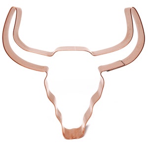 Steer Skull ~ Copper Cookie Cutter ~ Handcrafted by the Fussy Pup - Etsy