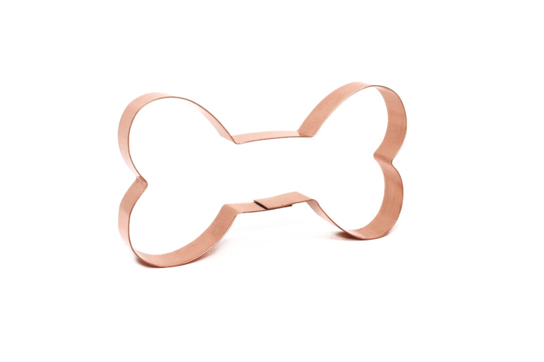 Large Copper Dog Bone Cookie Cutter 5.75 X 3.125 Inches - Handcrafted ...