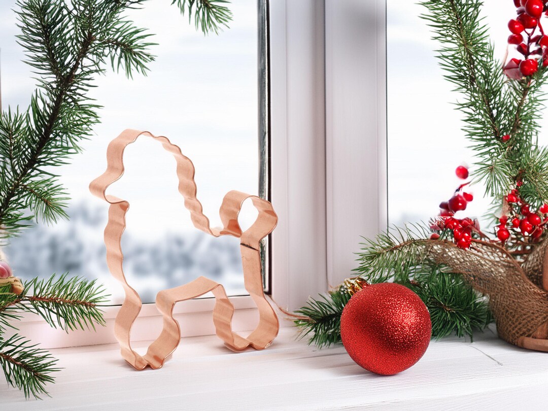 Handcrafted Copper Poodle Cookie Cutter | Unique Dog Shape Biscuit Mold ...