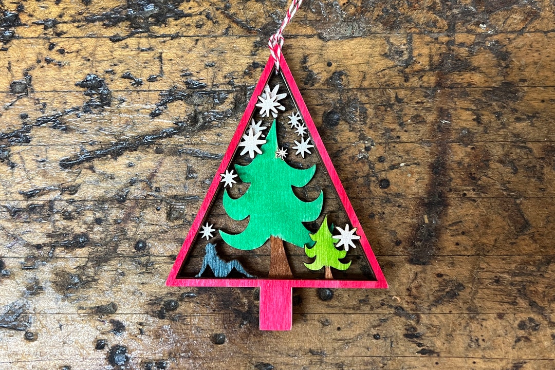 Curvy Mudflap Trucker Guy Christmas Trees and Snowflakes Laser - Etsy