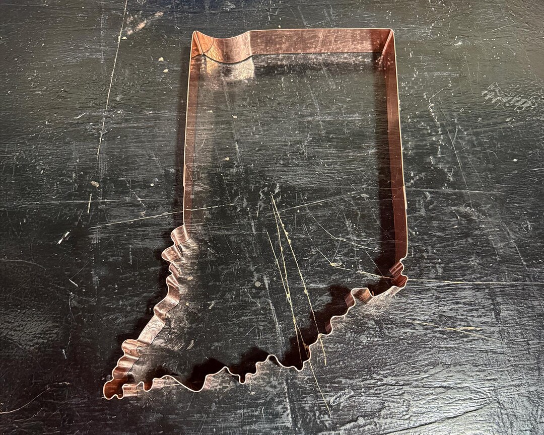 Handmade Copper Indiana State Cookie Cutter: USA Kitchen Decor (12x9 ...