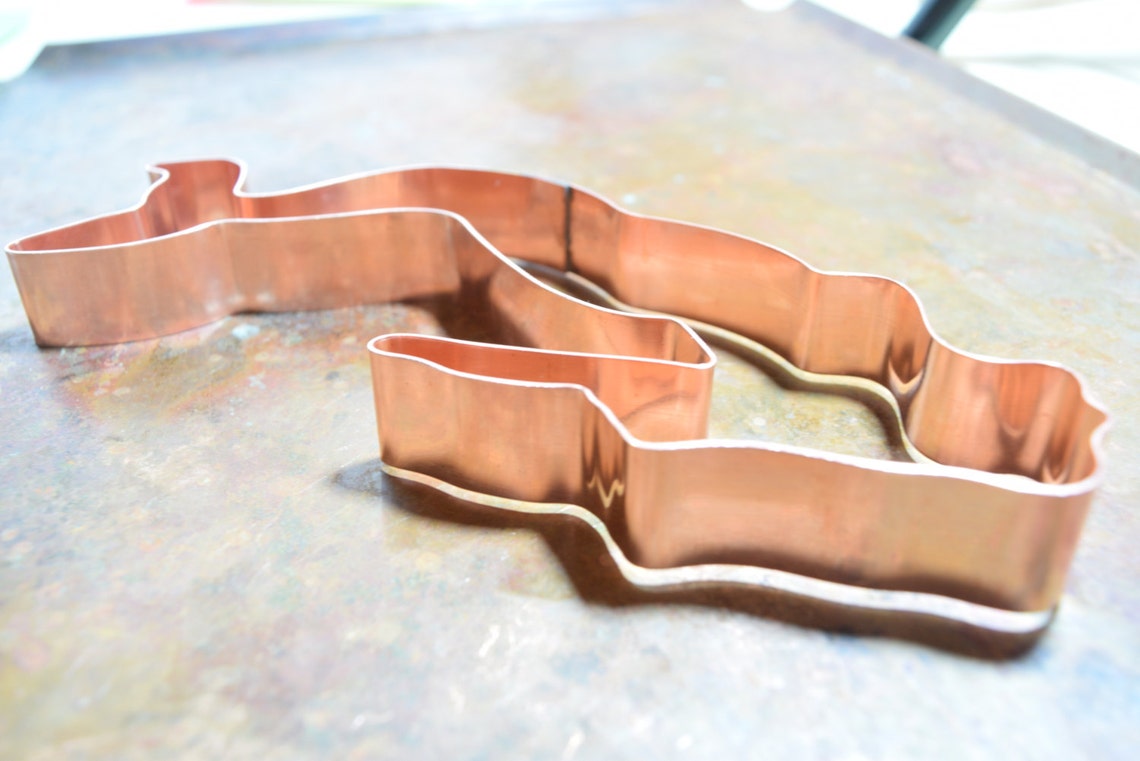 Swimming Mermaid Copper Cookie Cutter Handcrafted by The | Etsy