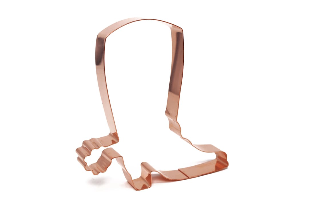 Handcrafted Copper Cowboy Boot Cookie Cutter With Spur - Etsy