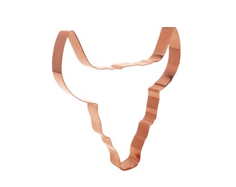 Steer Skull Copper Cookie Cutter Handcrafted by the Fussy | Etsy