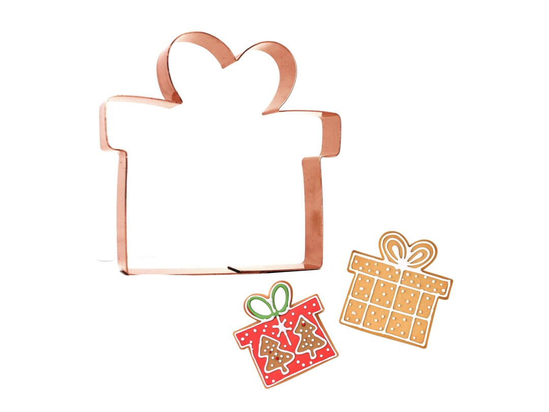 Christmas Gift Box With Bow Cookie Cutter, 3.25 X 3.5 Inches - Etsy