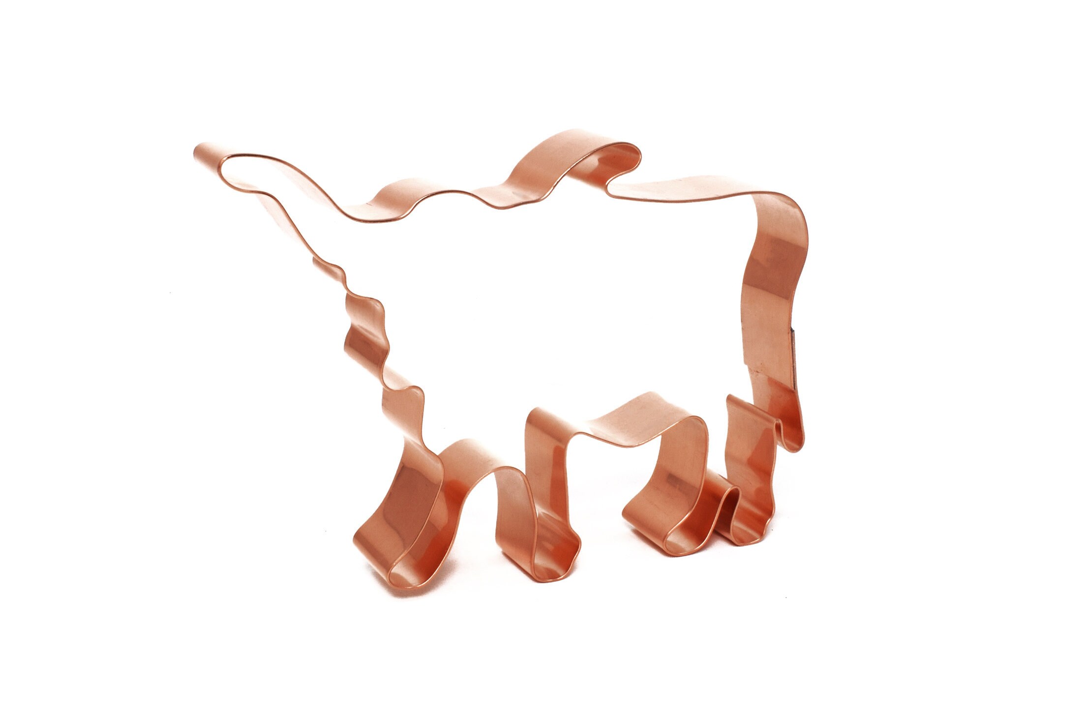 Longhorn Bull Copper Cookie Cutter Handcrafted by the | Etsy