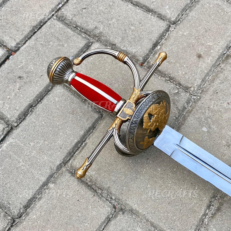 Hand-forged Don Quixote Rapier Sword - Double-headed Viking Engraved ...