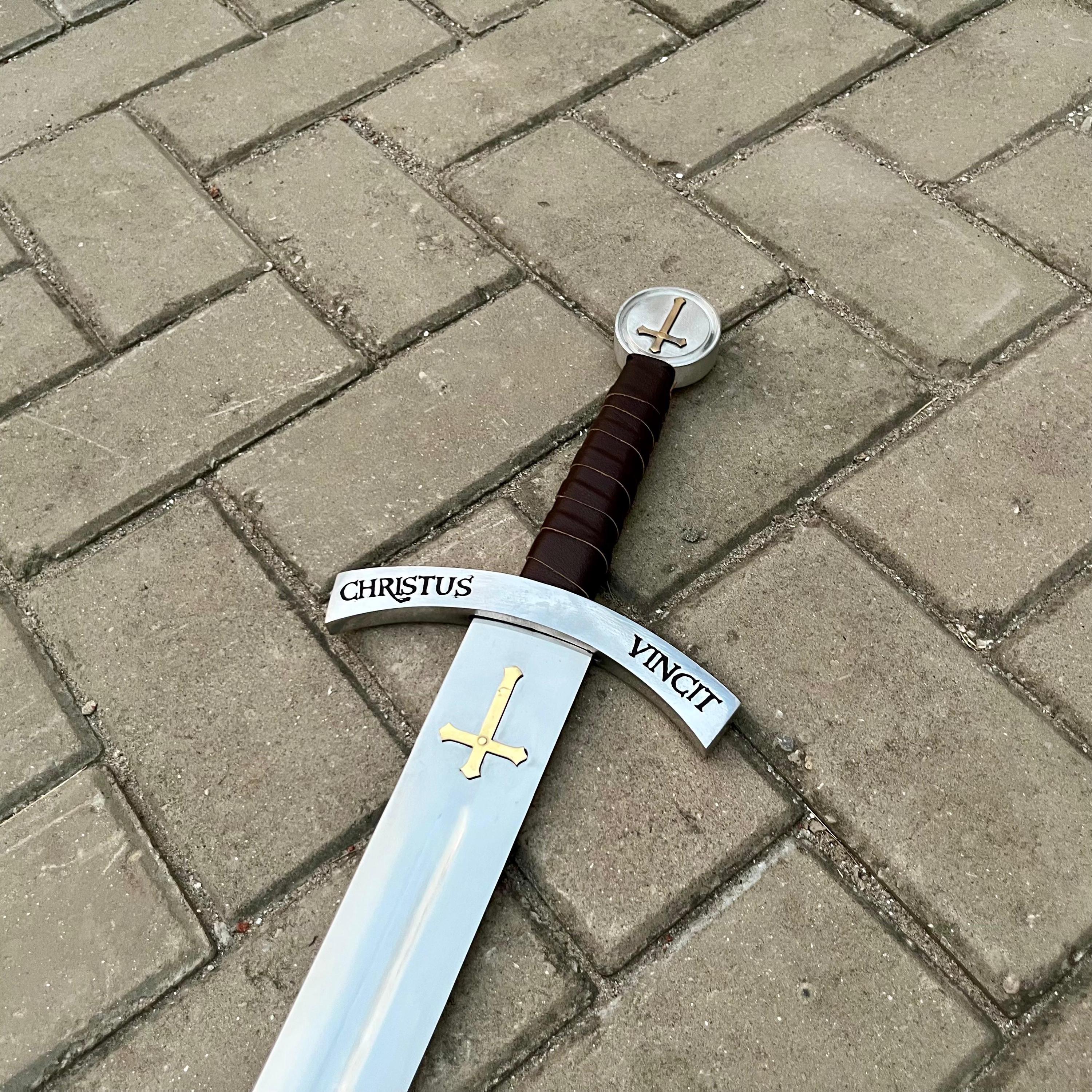 Handmade Knights Templar Sword Replica: High Carbon Steel Blade ...
