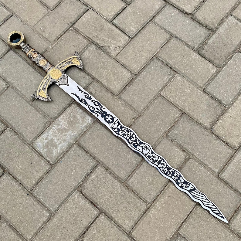 Once Upon a Time Excalibur Replica Sword - Emma Swan Inspired Viking ...