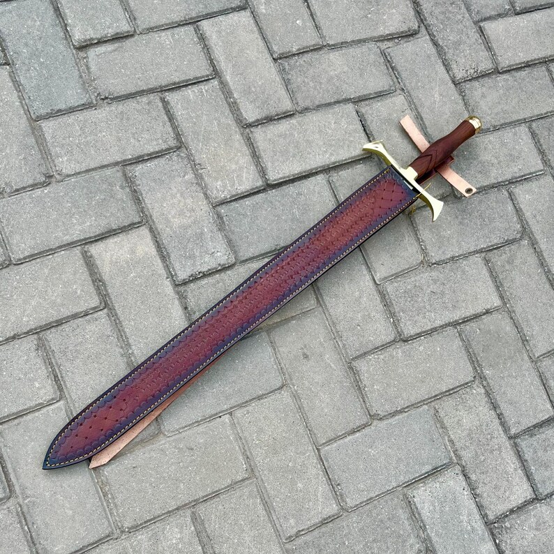 New Merlin Excalibur Sword – Handmade Medieval Knight Longsword | Brass ...