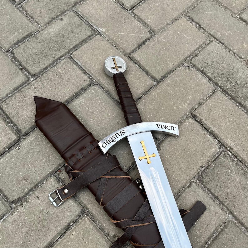 Handmade Knights Templar Sword Replica: High Carbon Steel Blade ...