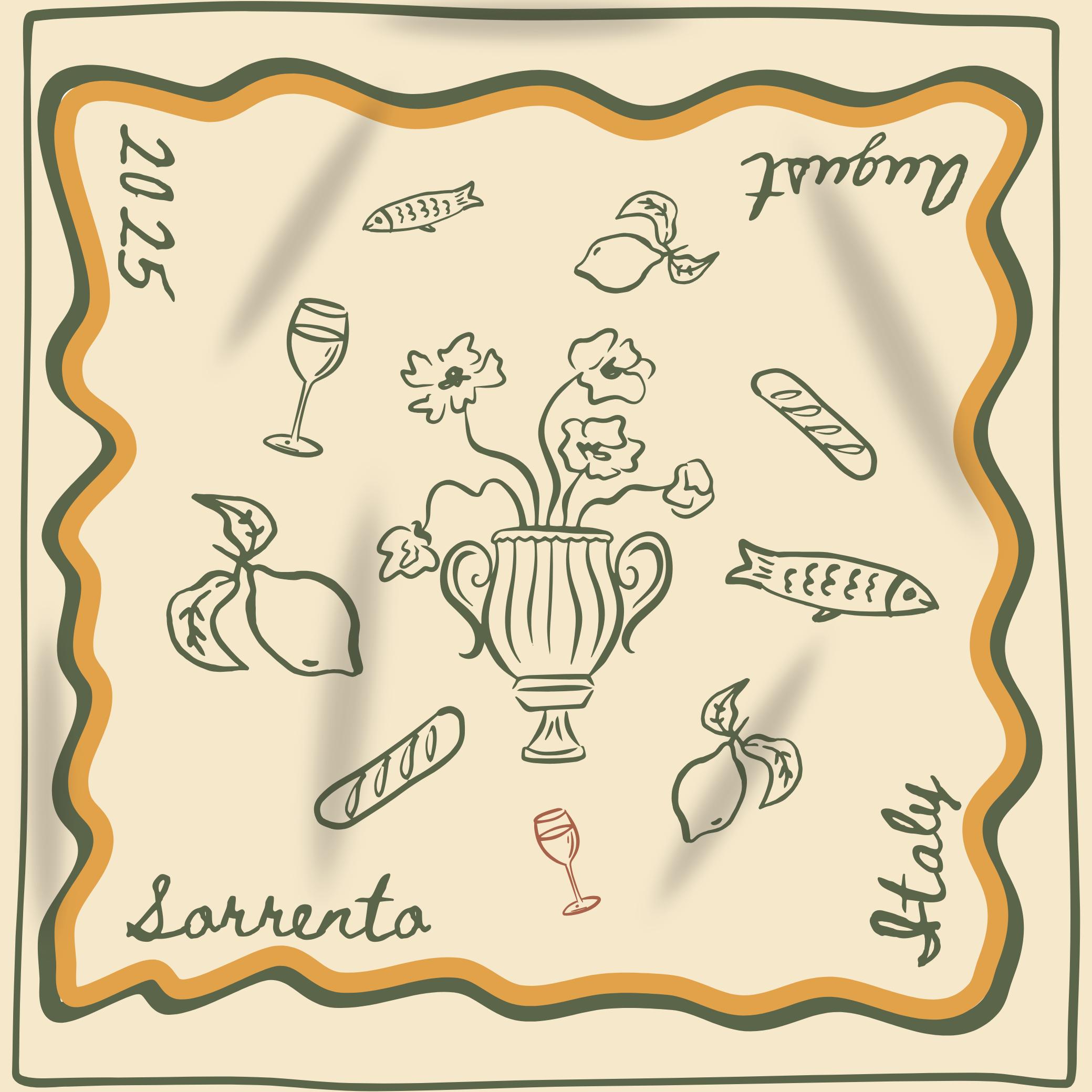 Personalised Wedding Scarf Design, Bandana Template, Personalised ...