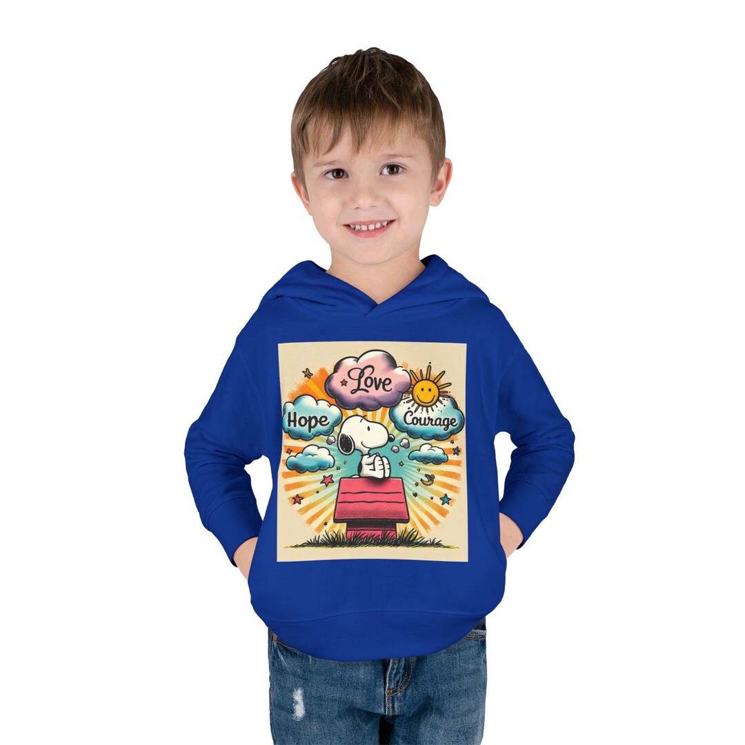 Snoopy Hope Love Courage Hoodie | Toddler Pullover - Etsy
