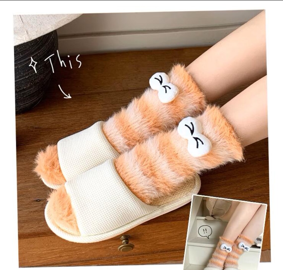 Warm Fuzzy Cute Emotions Socks - Etsy