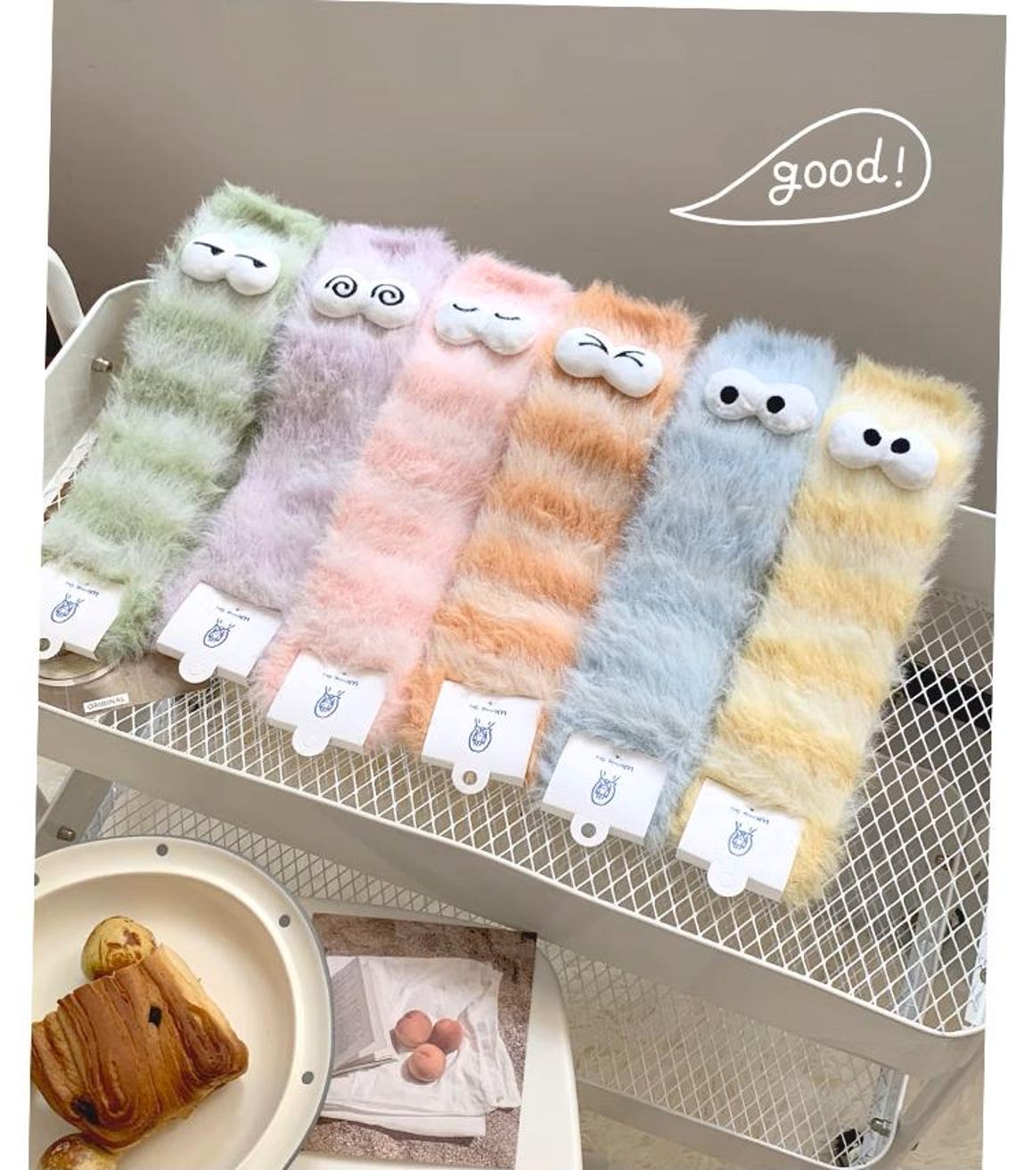 Warm Fuzzy Cute Emotions Socks - Etsy