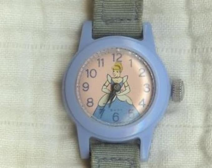 CINDERELLA WIND-UP WATCH Vintage 50s-60s Walt Disney Blue | Etsy