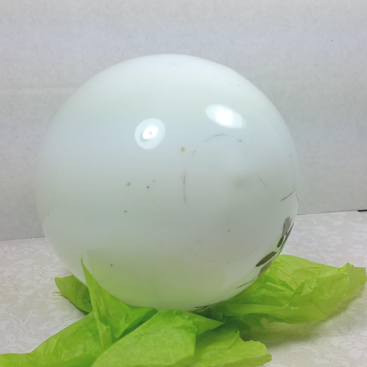 VICTORIAN GLASS EGG, Large Hand Blown, Hand Painted With Easter ...