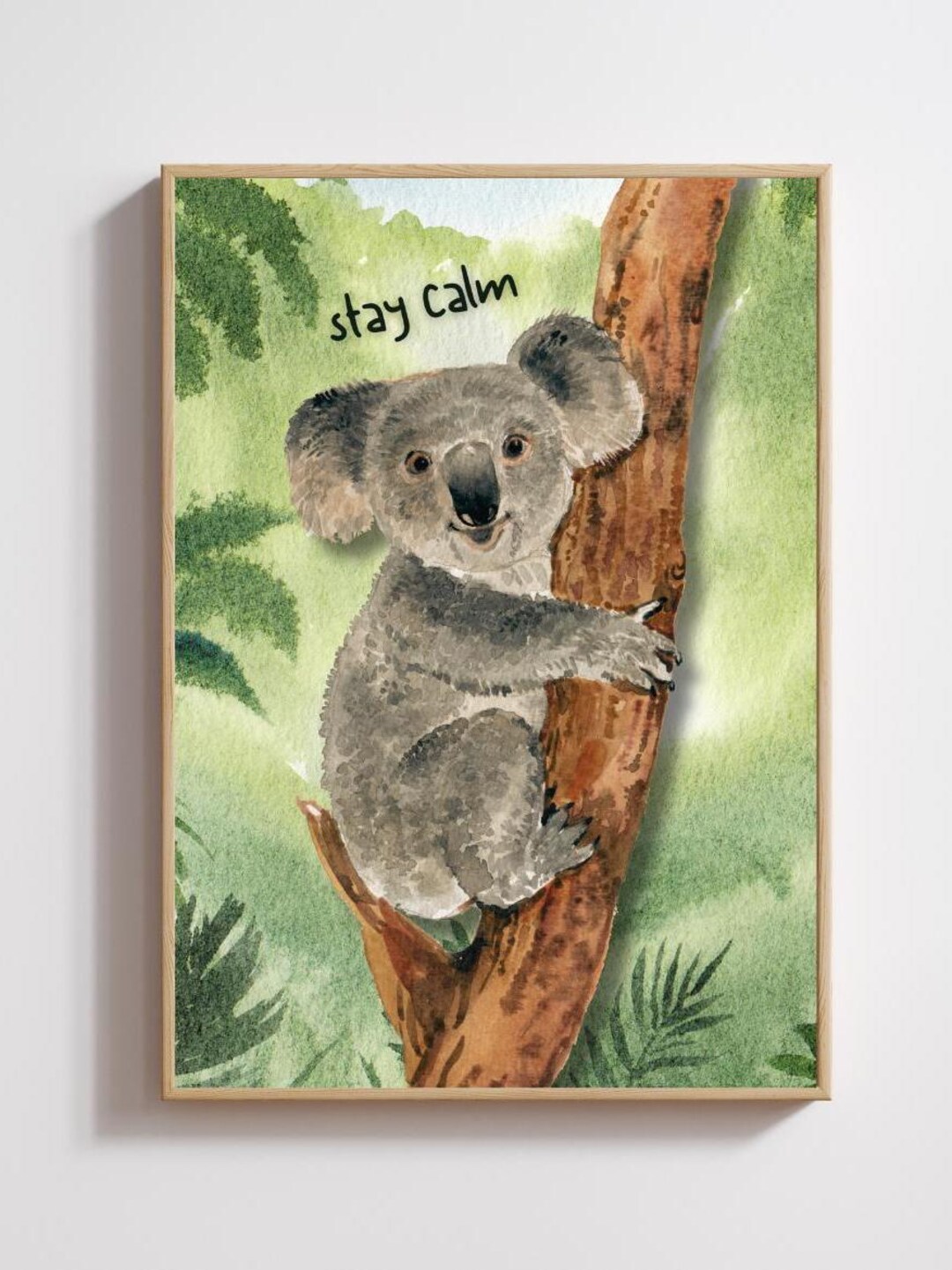 Koala, Animal Print, Home Printables, Digital Art, Instant Download ...